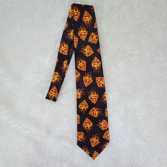 DC Comics | Accessories | Nwt Vintage Dc Superman Flame Tie | Poshmark